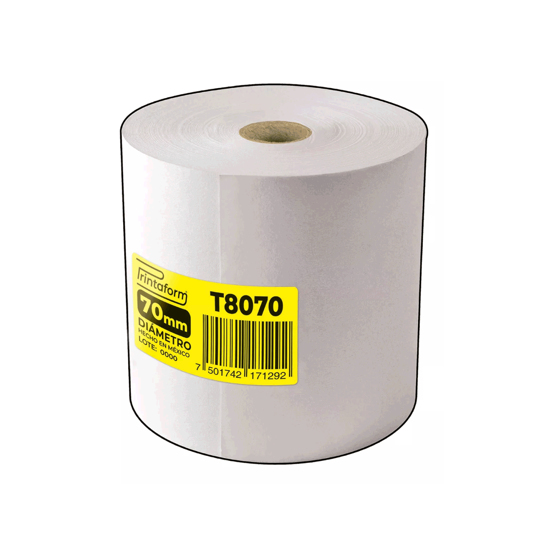 12 Rollos Térmicos 80mm x 68mts, T8070-3/48 | Printaform
