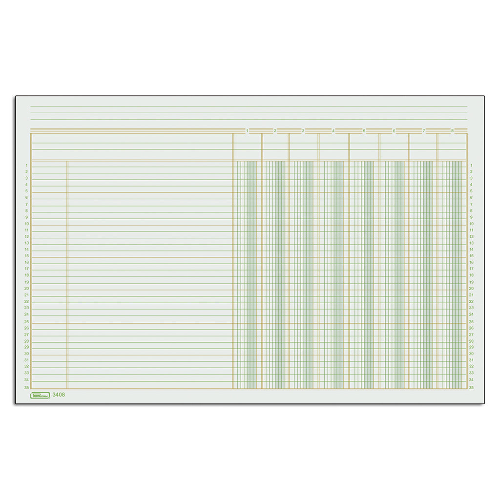 Tabular de concepto 8 columnas, B-3408 (Pq. c/3 blocks) – Printaform